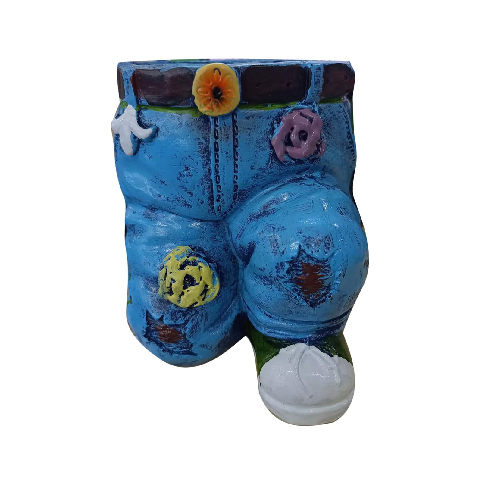 AJKSFHIU Creative Denim Pants Resin Flower Pot,Cute Planters,Flower ...