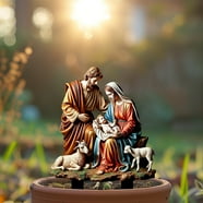 Wonder Garden 12.5 INCH Lighted Nativity Set Figurines with Moss ...
