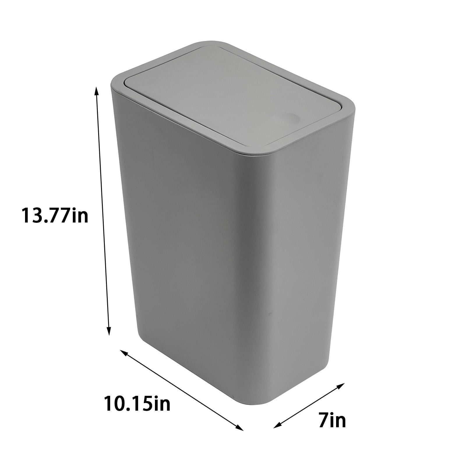 AJKSFHIU Small Trash Can with Lid,Plastic Trash Bin Slim Garbage Bin ...