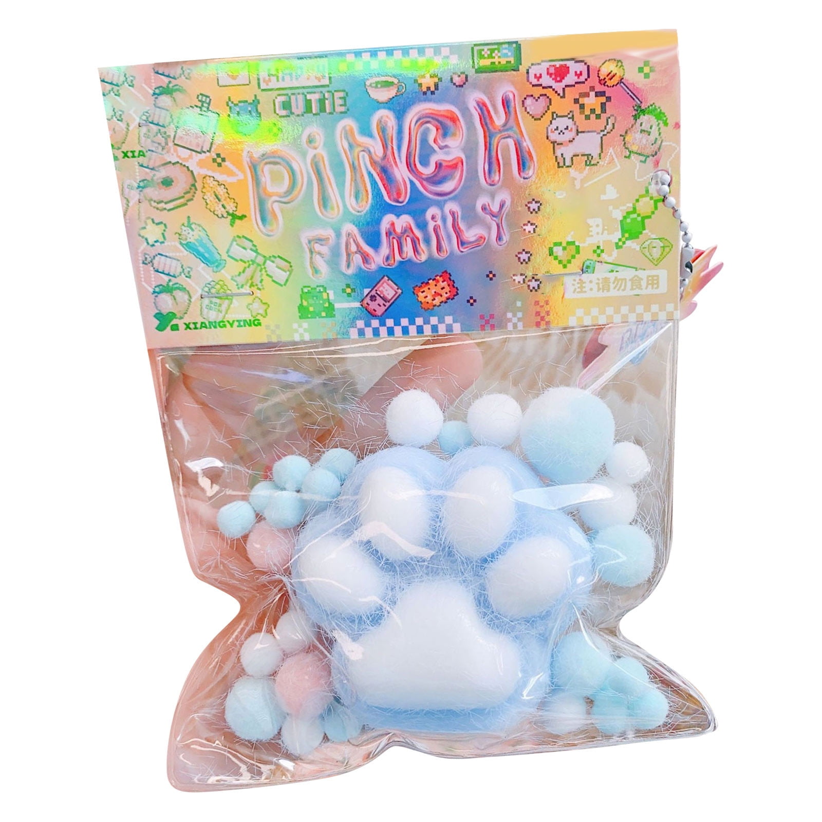 AJKSFHIU Squishy Cat Paw Squeeze Toys, Cute Squishies Pvc Sensory Toys ...