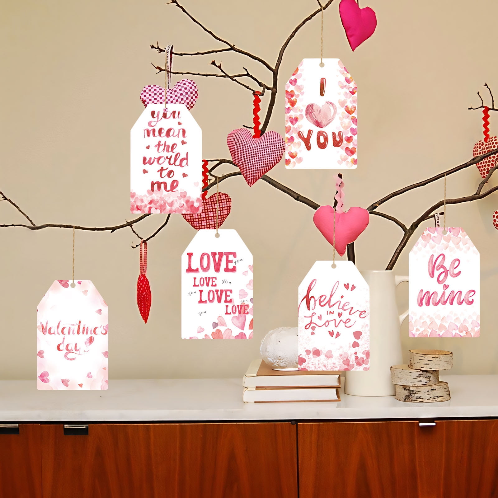 AJKSFHIU Valentines Day Gift Tags,Happy Valentine's Day Tags with ...