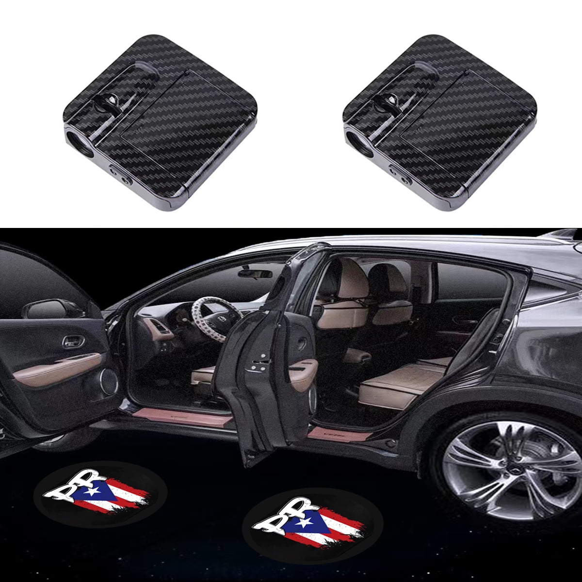 AJLOTMO Car Door Lights Logo Projector 2PCS Car Wireless Door Welcome ...
