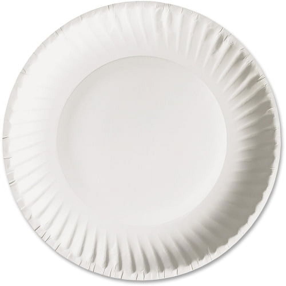 AJM Packaging 6" Microwave Safe Paper Plates - White, 1000 Pieces ...