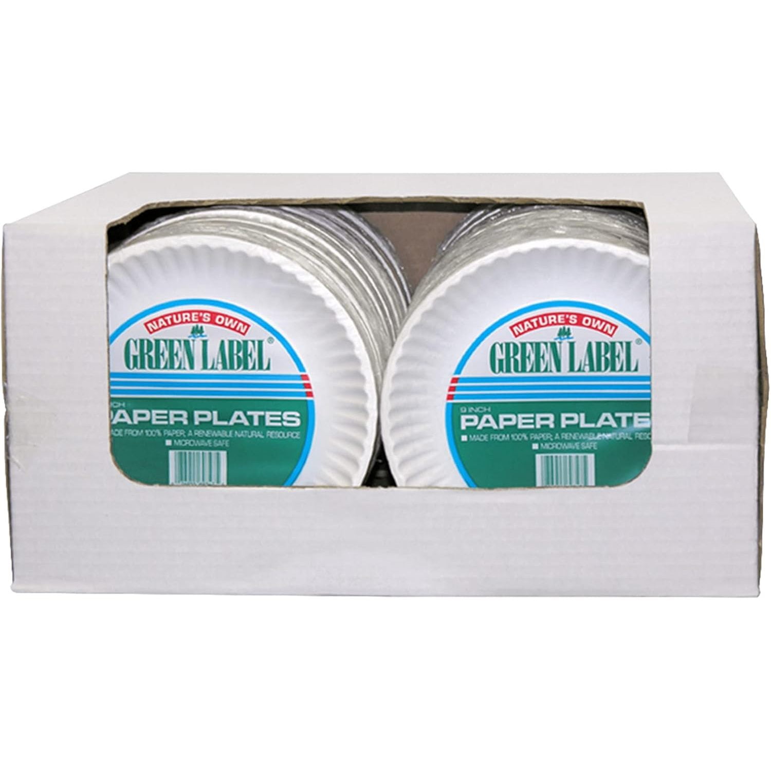 AJM Green Label Paper Plates, 9", White, Box Of 1,200 Plates - Walmart.com