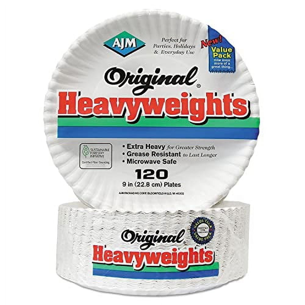 AJM Packaging Plate,Paper,Hvyweight,9-Inch,We (OH9AJBXWH) - Walmart ...