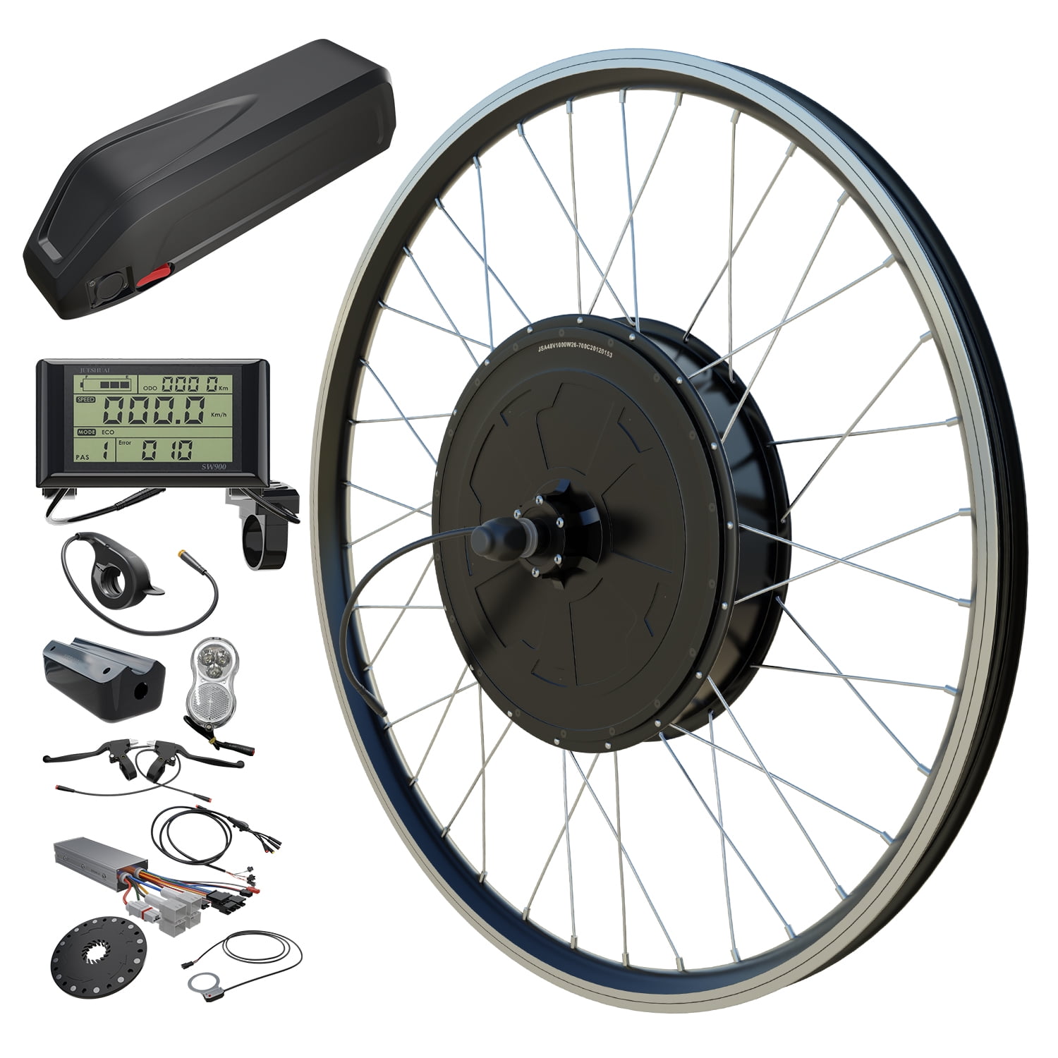 AJOOSOS Ebike Conversion Kit with Battery, 48V 2000W, 40 mph Max Speed ...