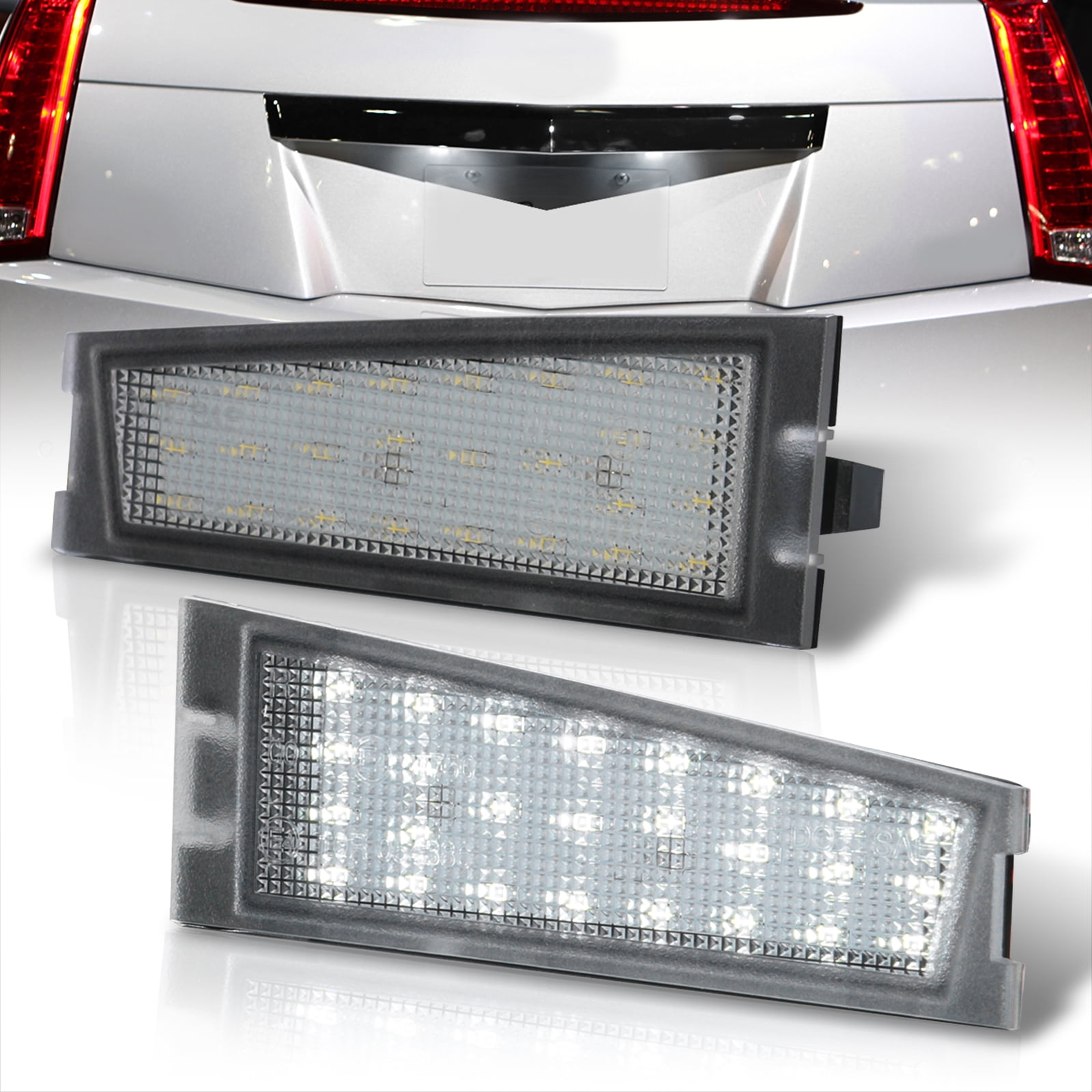 AJP Distributors 2-Piece Bright White SMD LED Rear Bumper License Plate ...
