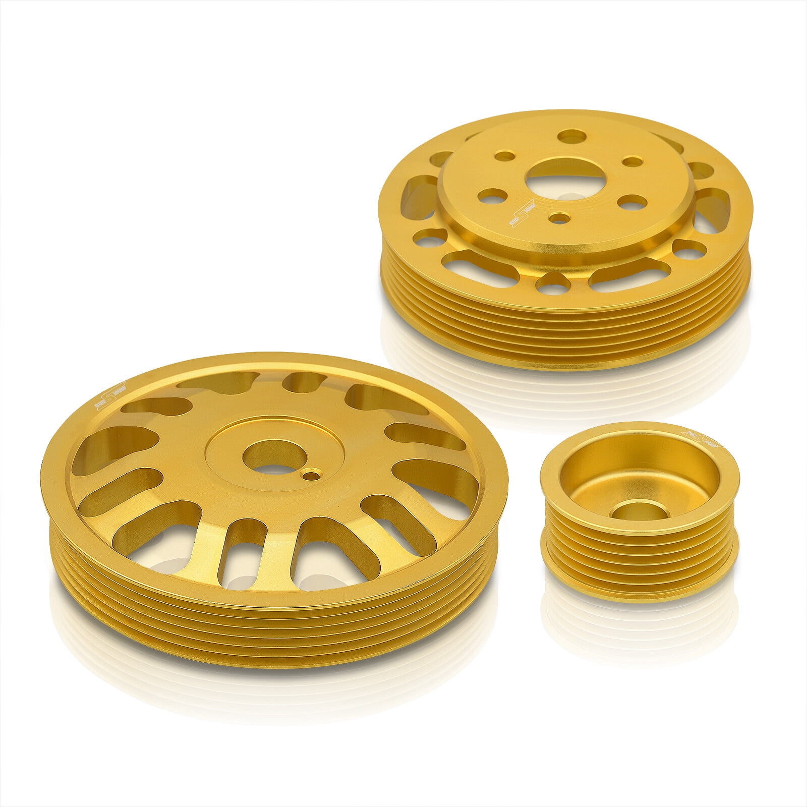 AJP Distributors 3-Piece Aluminum Underdrive Crank Shaft Alternator ...