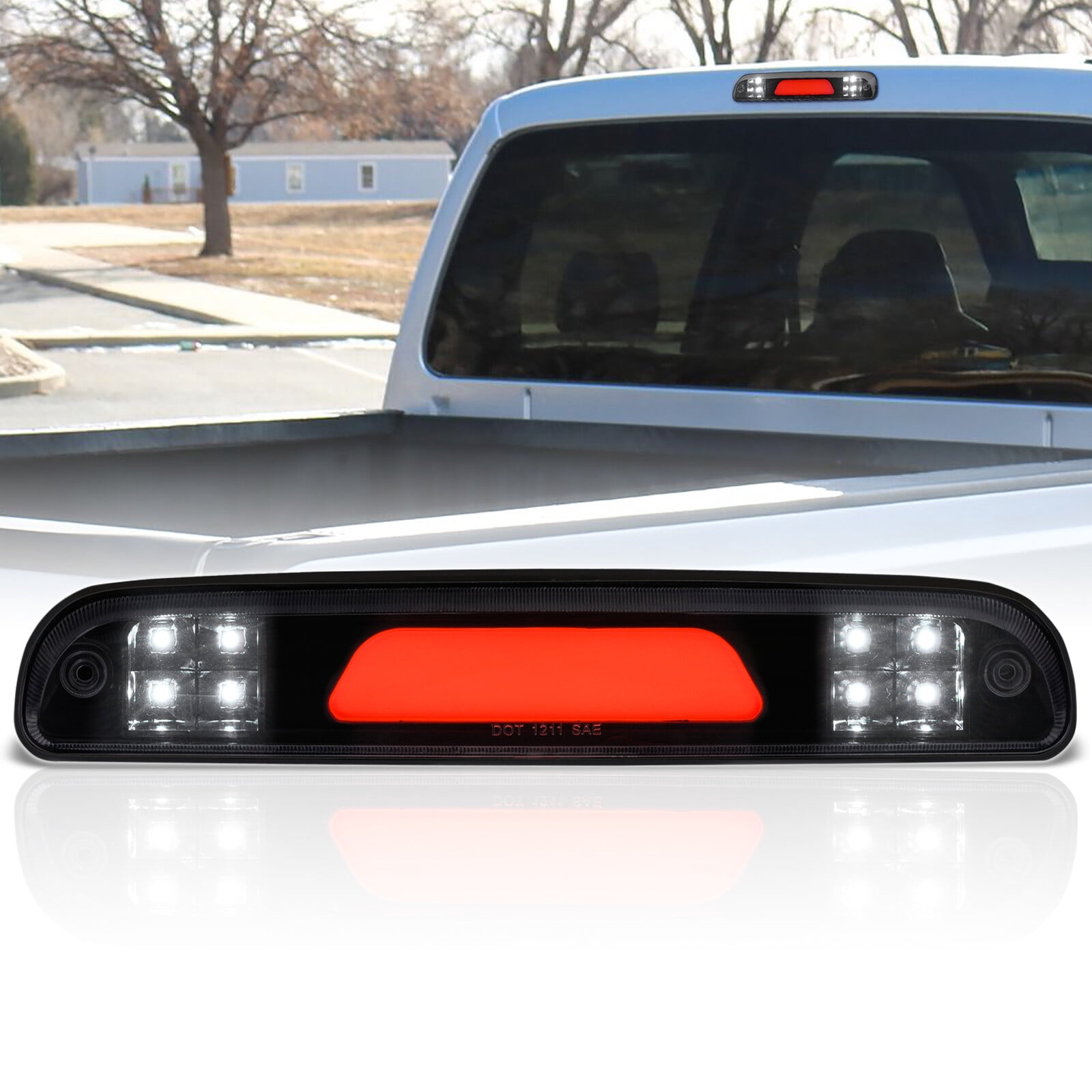 AJP Distributors Black Smoke Lens LED 3RD Third Brake Light Rear Roof ...