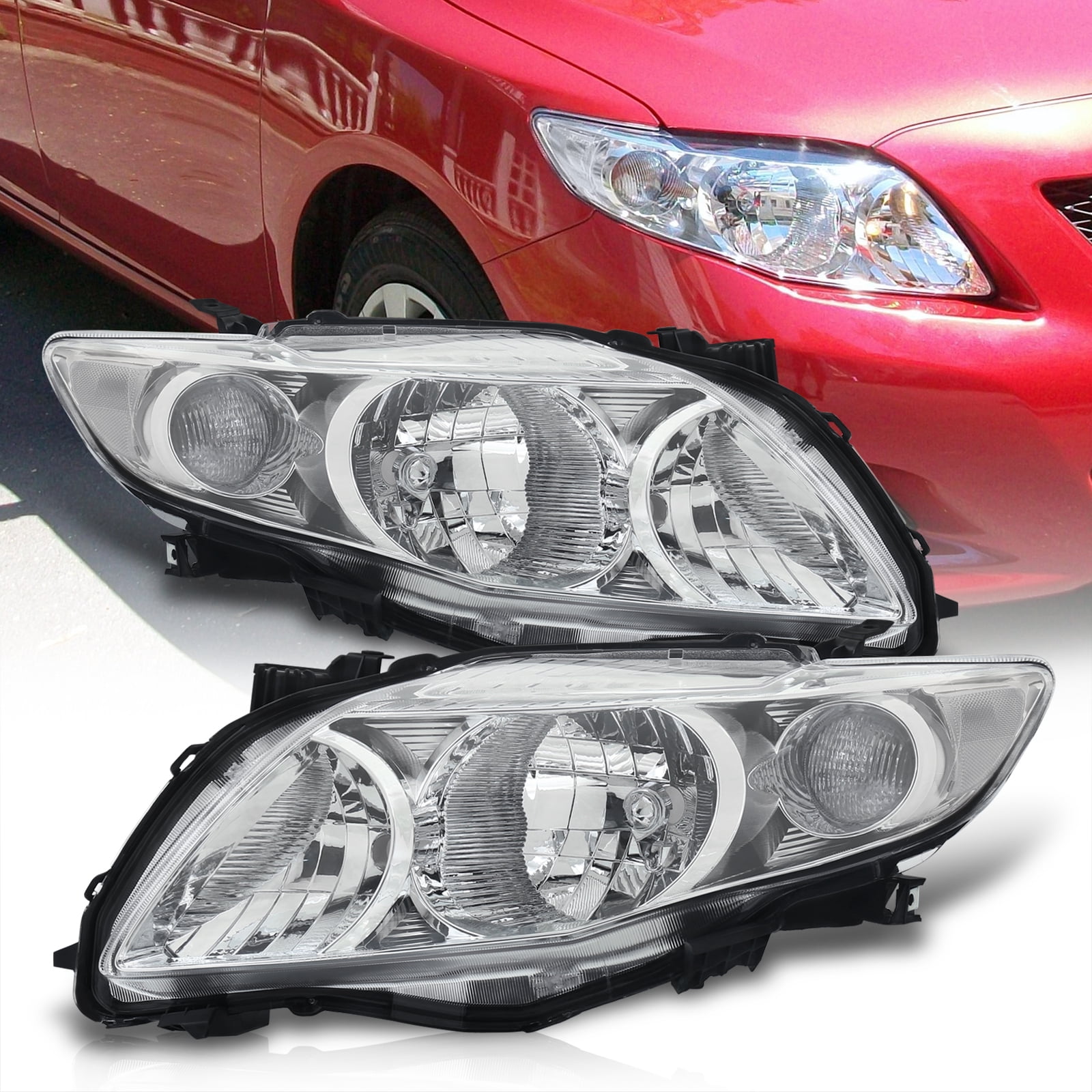 AJP Distributors Chrome Housing Clear Lens Reflector Signal Corner ...