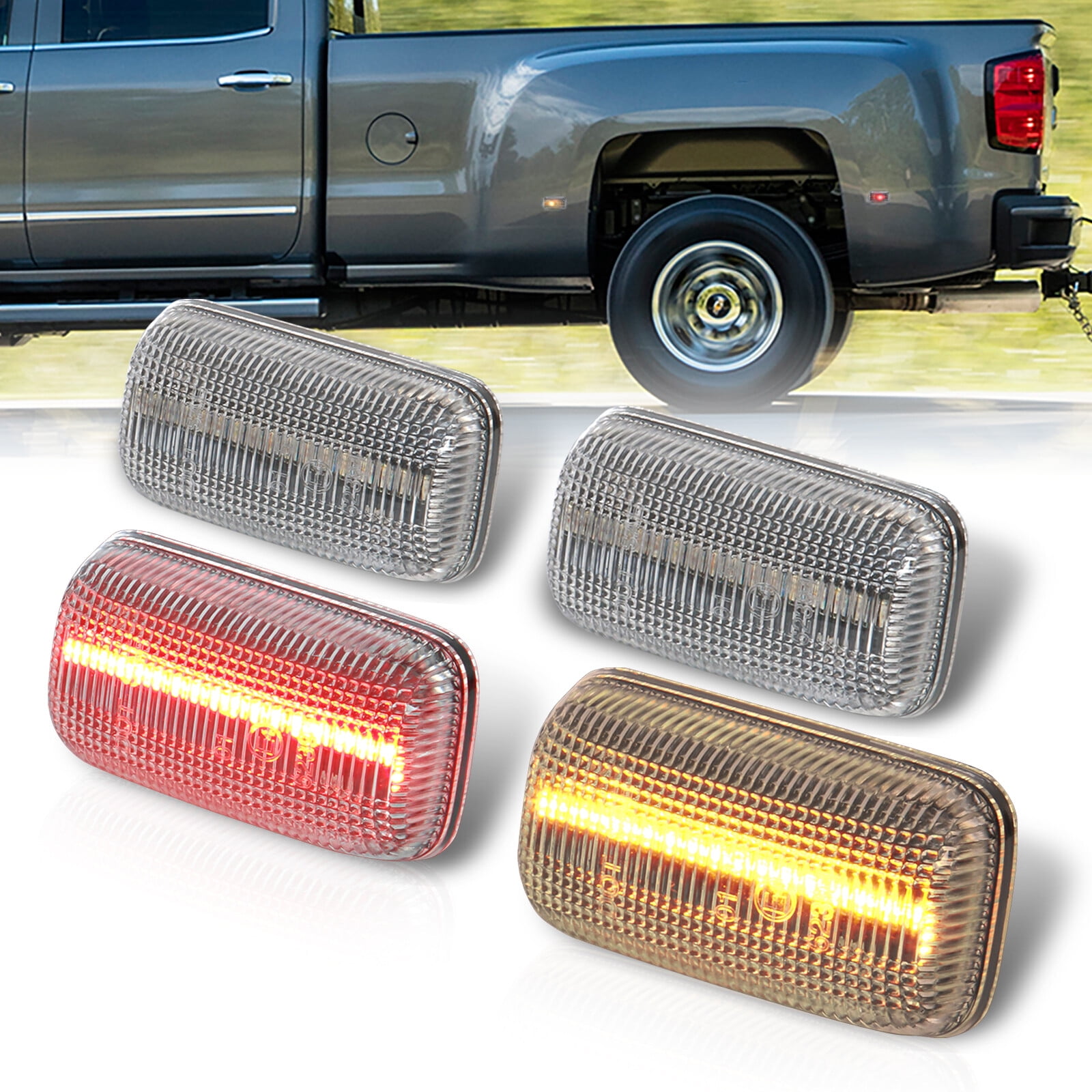 AJP LED Fender Side Marker Lights for Chevy Silverado GMC Sierra 2500HD ...