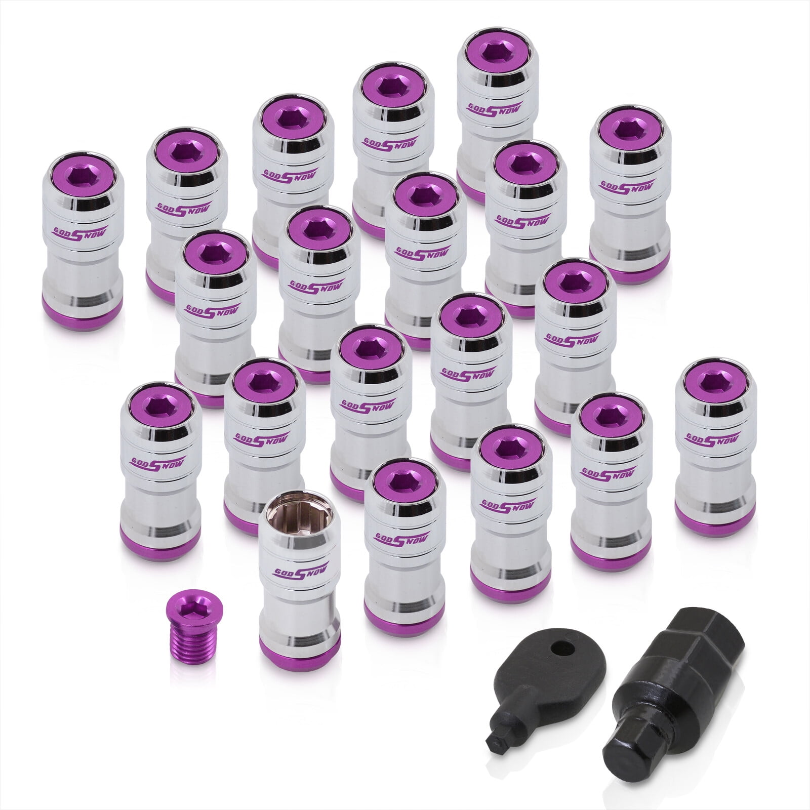 AJP Distributors Godsnow JDM Universal Open Ended Lug Nuts M12 X 1.5MM ...
