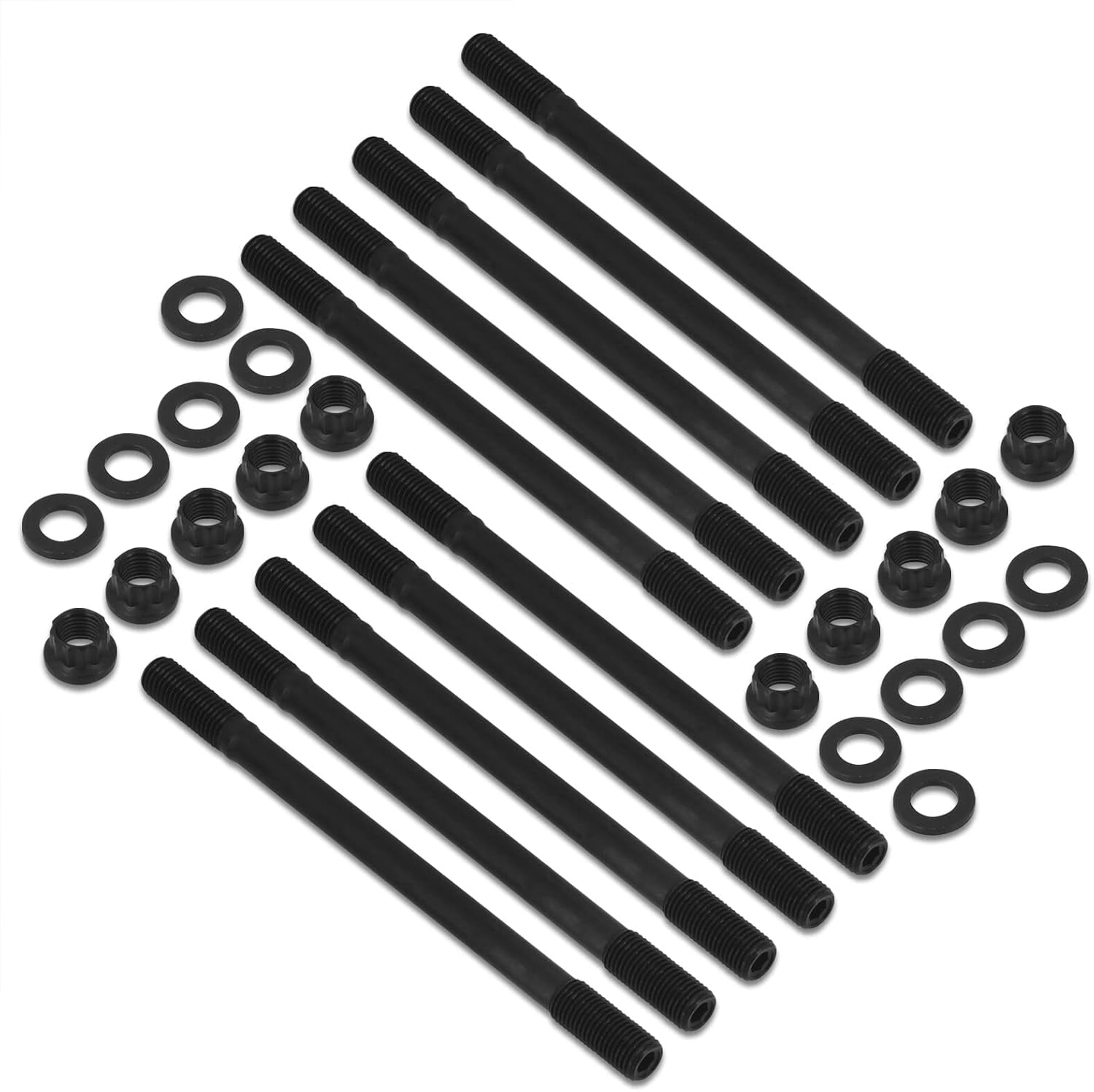 AJP Distributors JDM Upgrade 10-Piece Cylinder Head Stud Bolt Nuts Kit ...