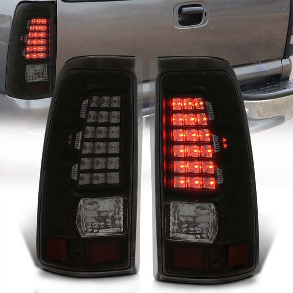 AJP Distributors LED Tail Lights, Smoked Lens, Black Housing, for Chevy ...