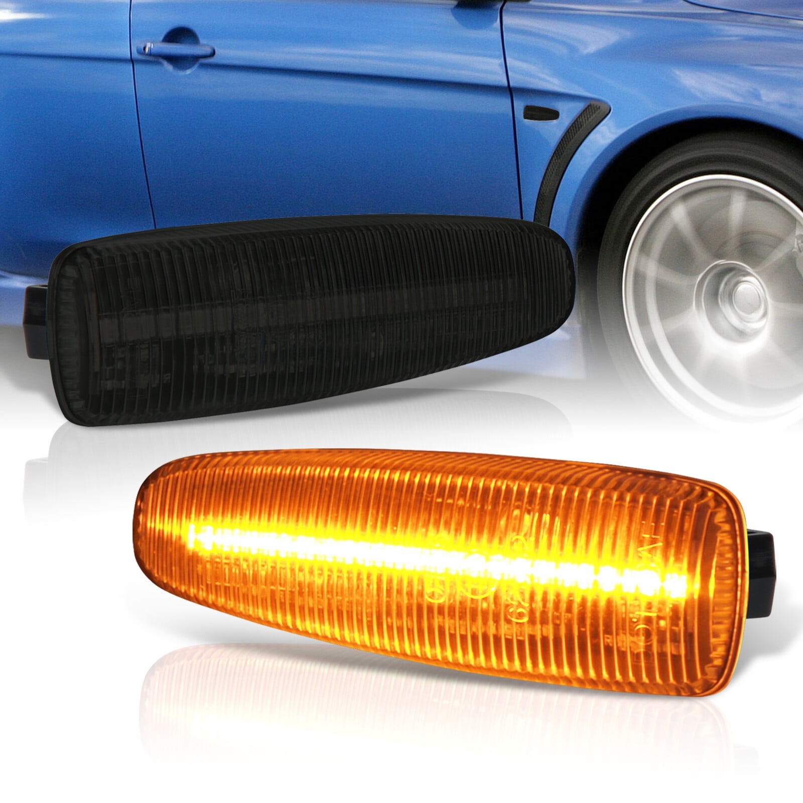 AJP Distributors Smoked Sequential LED Signal Fender Side Markers ...