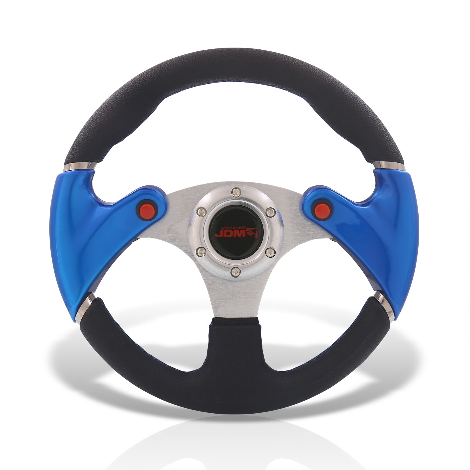 AJP Distributors Universal 13" 320mm 6-Bolt Holes Steering Wheel Black ...