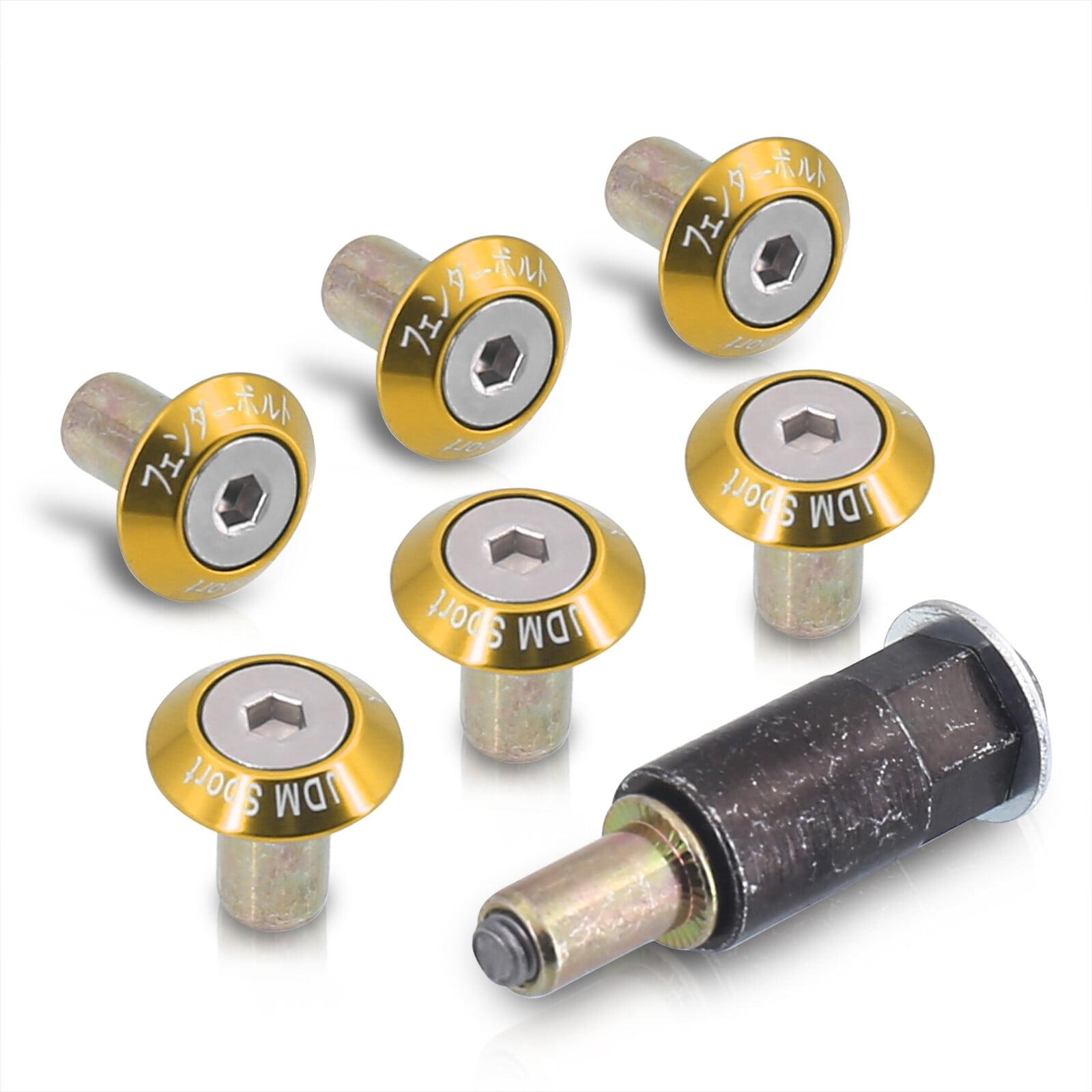 AJP Distributors Universal JDM Sport 6-Piece M6 x 20MM T-6061 CNC ...