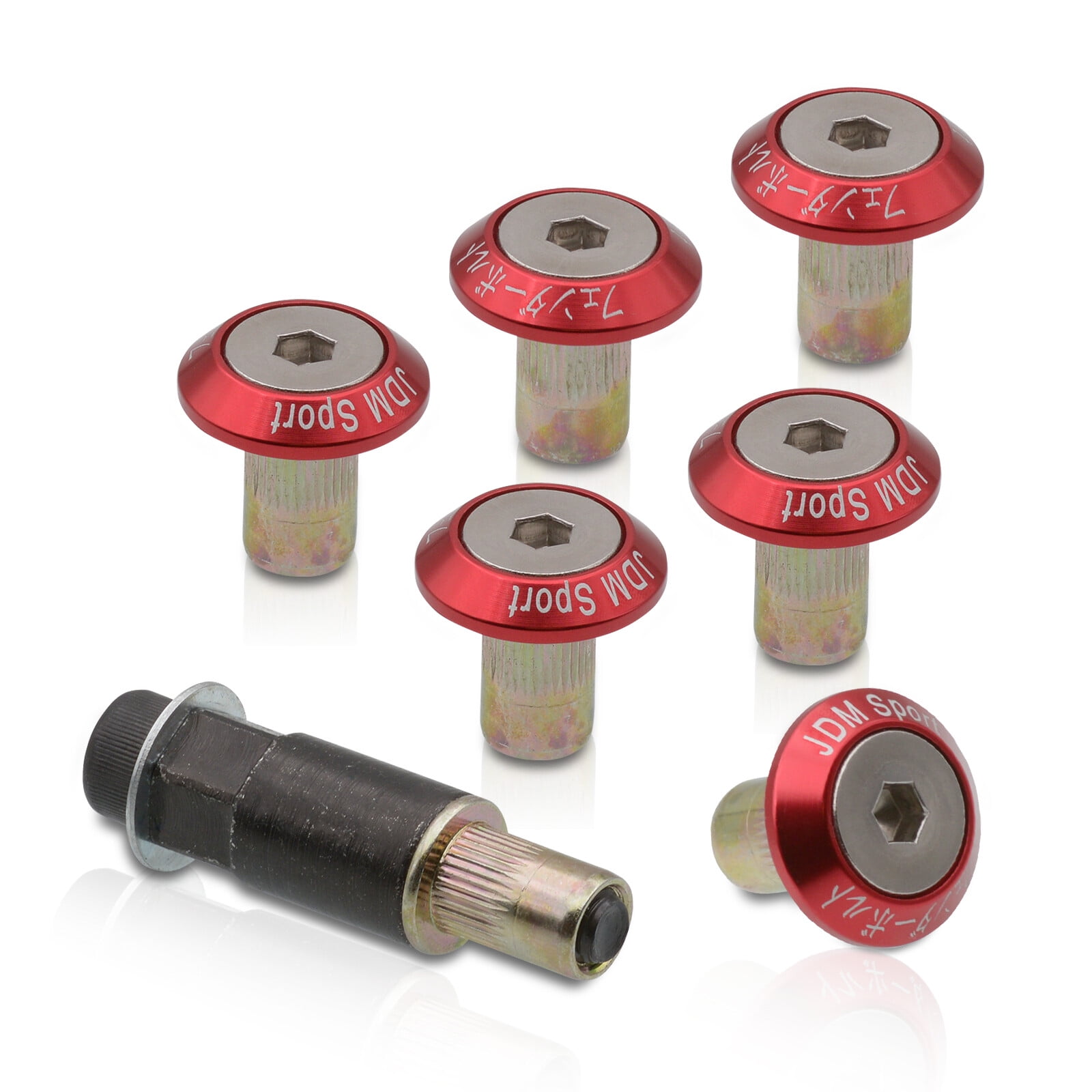 AJP Distributors Universal JDM Sport 6 Piece M8 Engine Bay CNC Billet ...