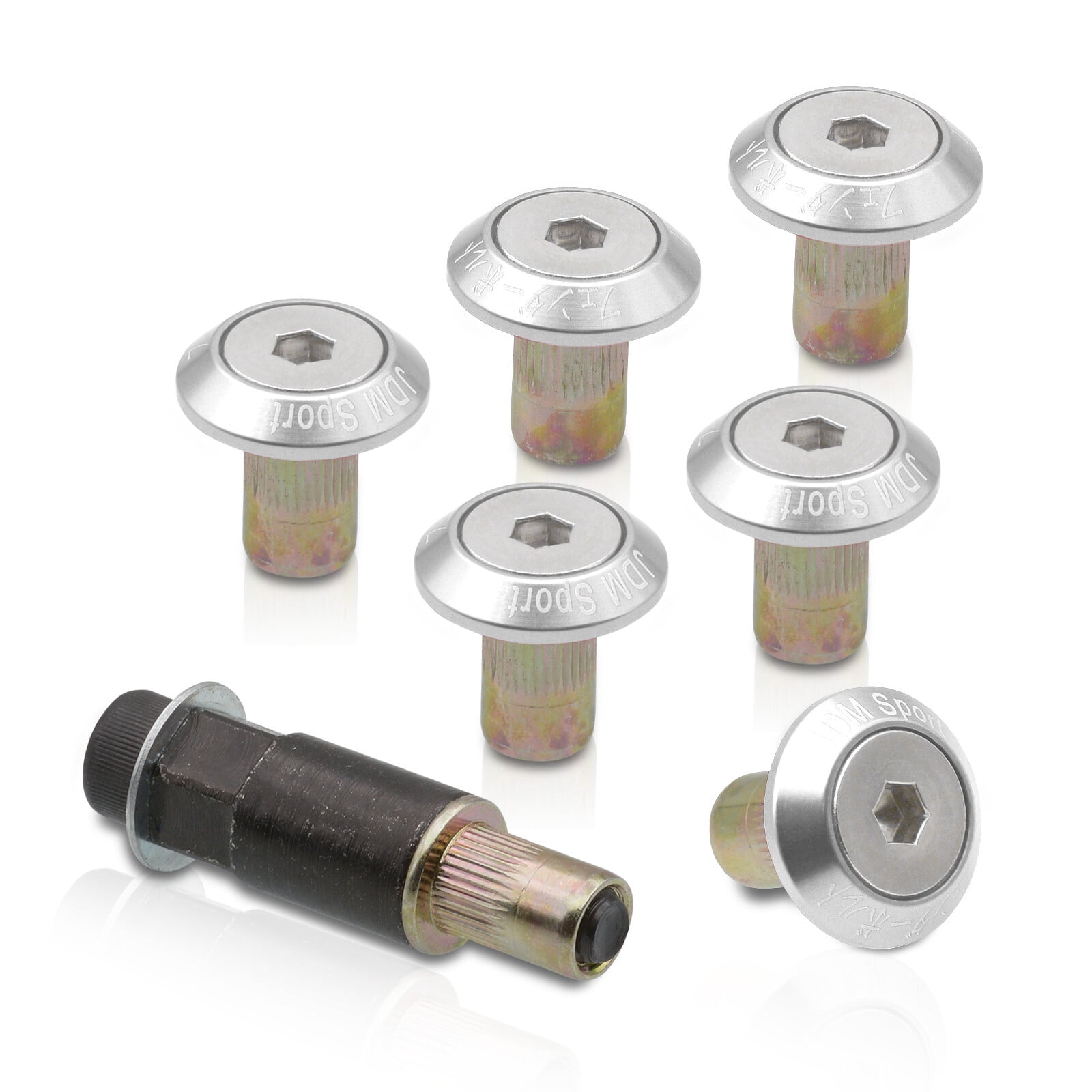 AJP Distributors Universal JDM Sport 6 Piece M8 Engine Bay CNC Billet ...