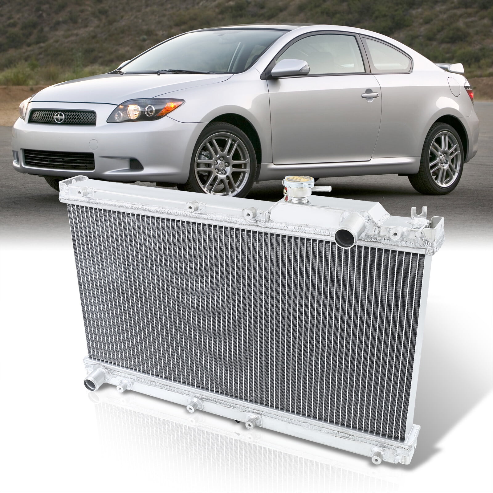 AJP Distributors Upgrade Cooling Dual Core 2-Row Aluminum Radiator ...