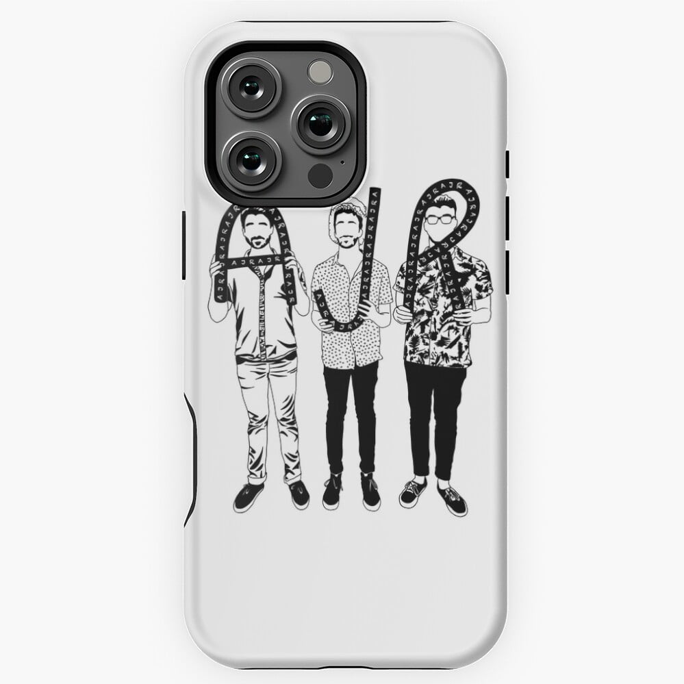 AJR Band Black Outline Indie Music Phone Case for iPhone 16 15 14 13 12 ...