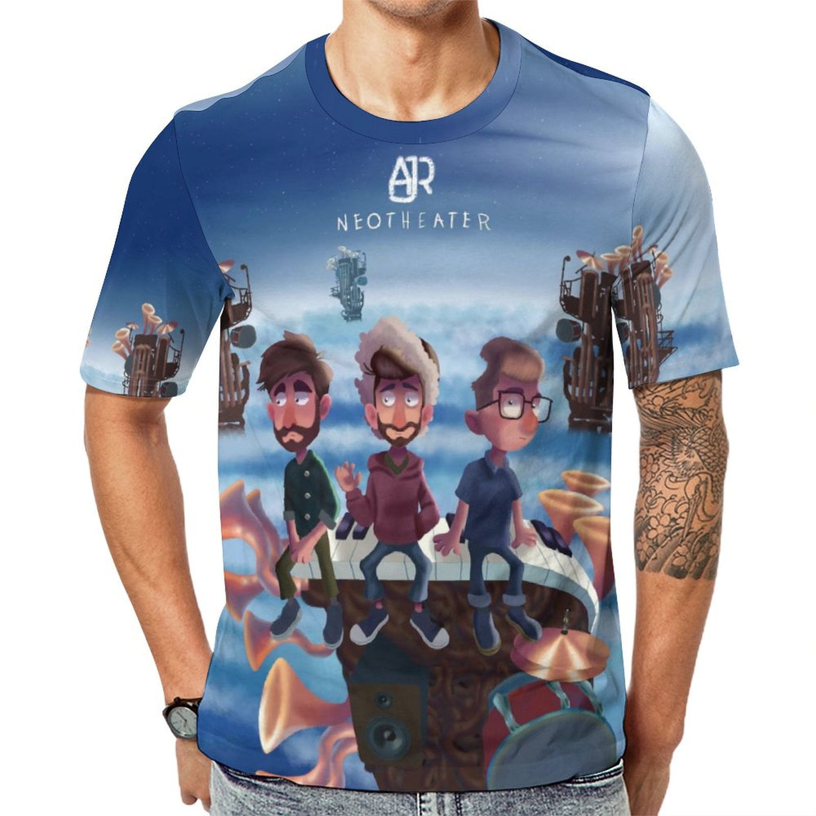 AJR Band Men's T-shirt Short Sleeve Shirt Full Print Shirts Graphic ...
