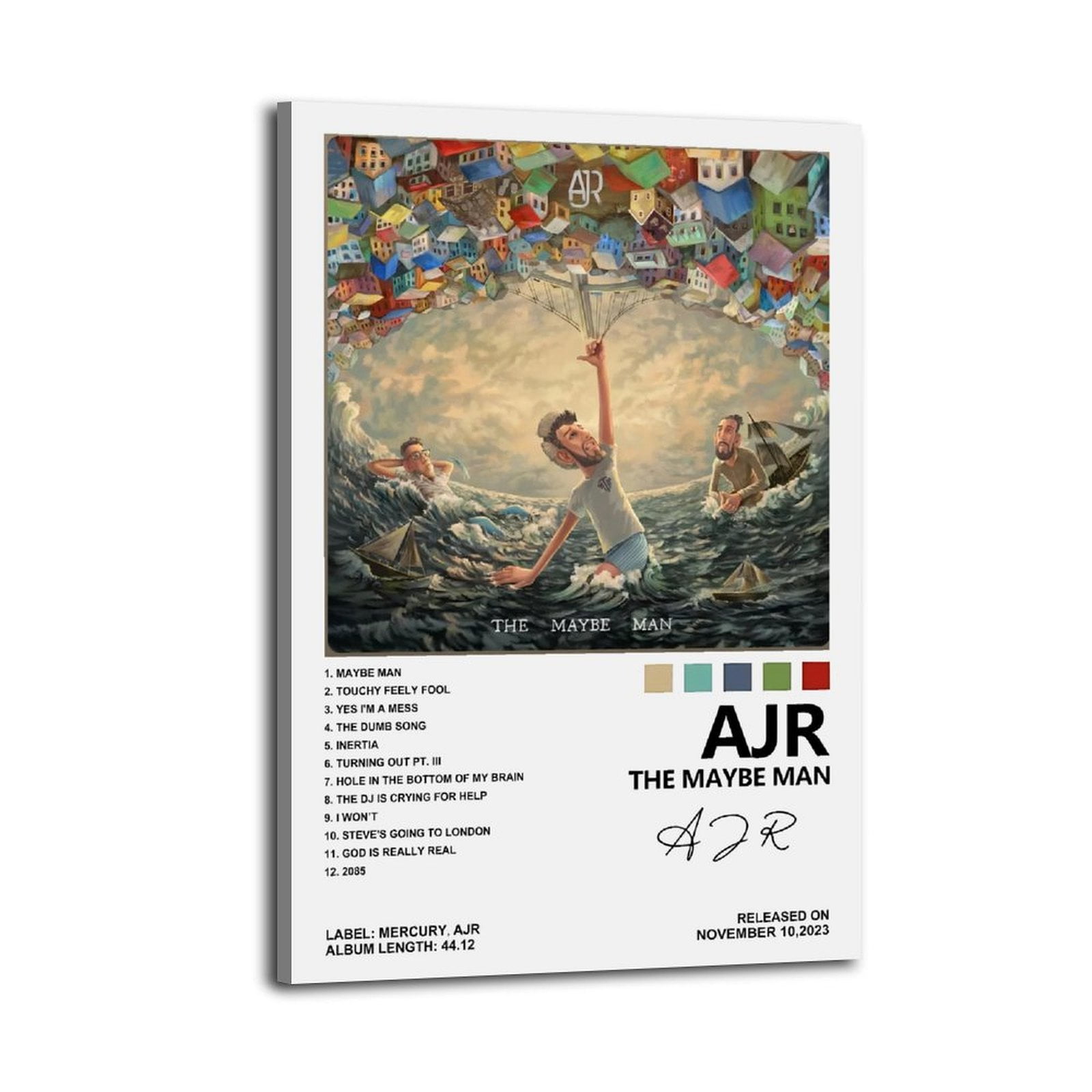 AJR Poster The Maybe Man Album Cover Canvas Modern Poster Wall Art ...