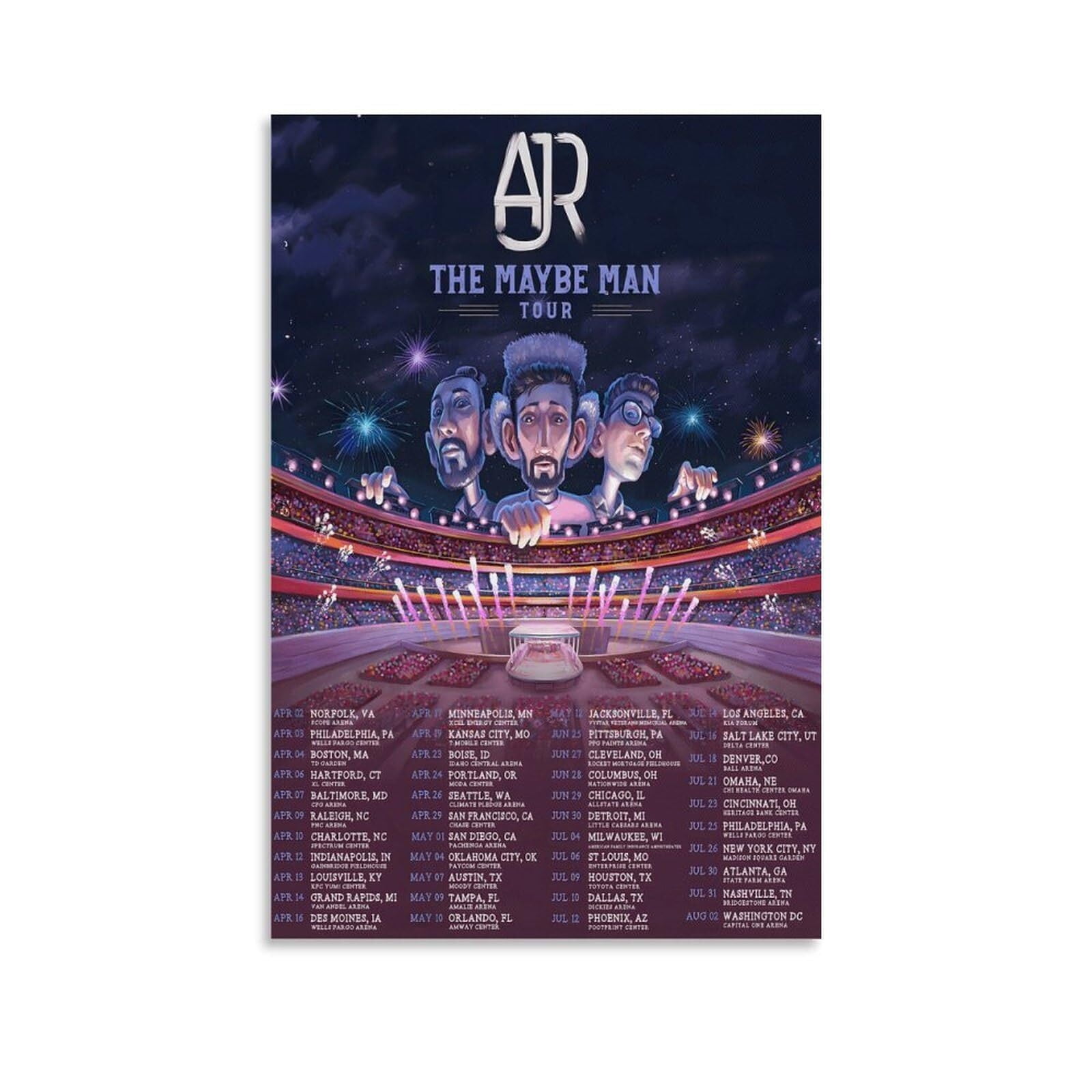 AJR The Maybe Man Tour 2024 Album Cover Canvas Poster Print Music ...
