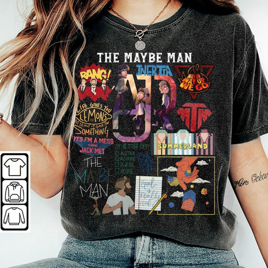 AJR The Maybe Man Tour 2024 Concert Shirt, AJR Band Fan Ajr Members Chibi Concert Doodle Shirt ...