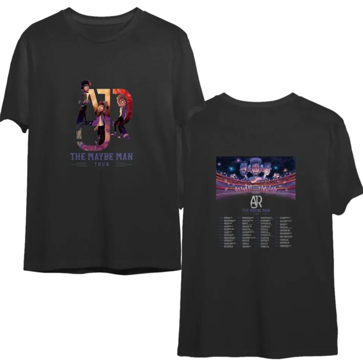 AJR The Maybe Man Tour 2024 Tour Double Sided T Shirts, AJR Band Fan 2 ...