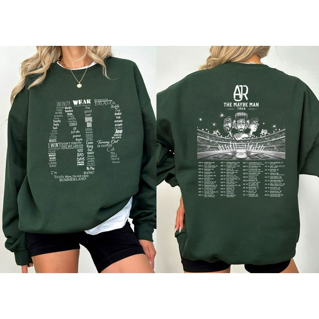 AJR The Maybe Man Tour 2024 Two-Sided Sweatshirt, Ajr Band Shirt, Ajr ...