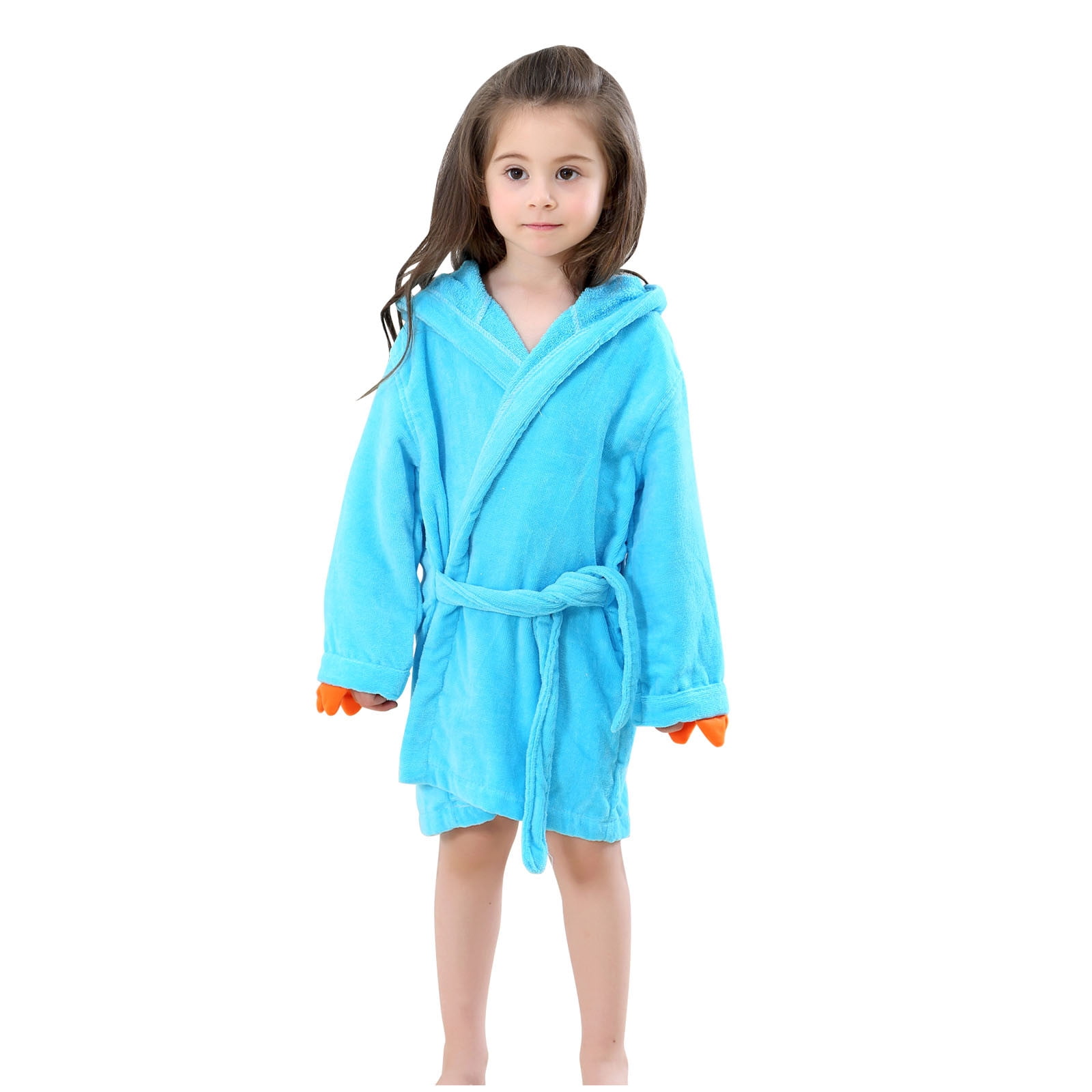 AJTQTH Boys Girls Bathrobe Kids Toddler Winter Flanned Thick Warm Long ...