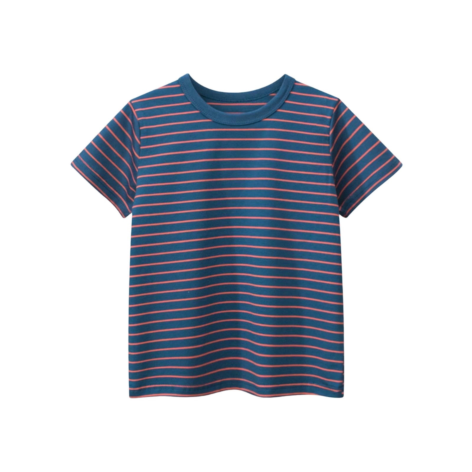 AJTQTH Boys Striped Short Sleeve T Shirts Cute Summer Crew Neck Cute ...
