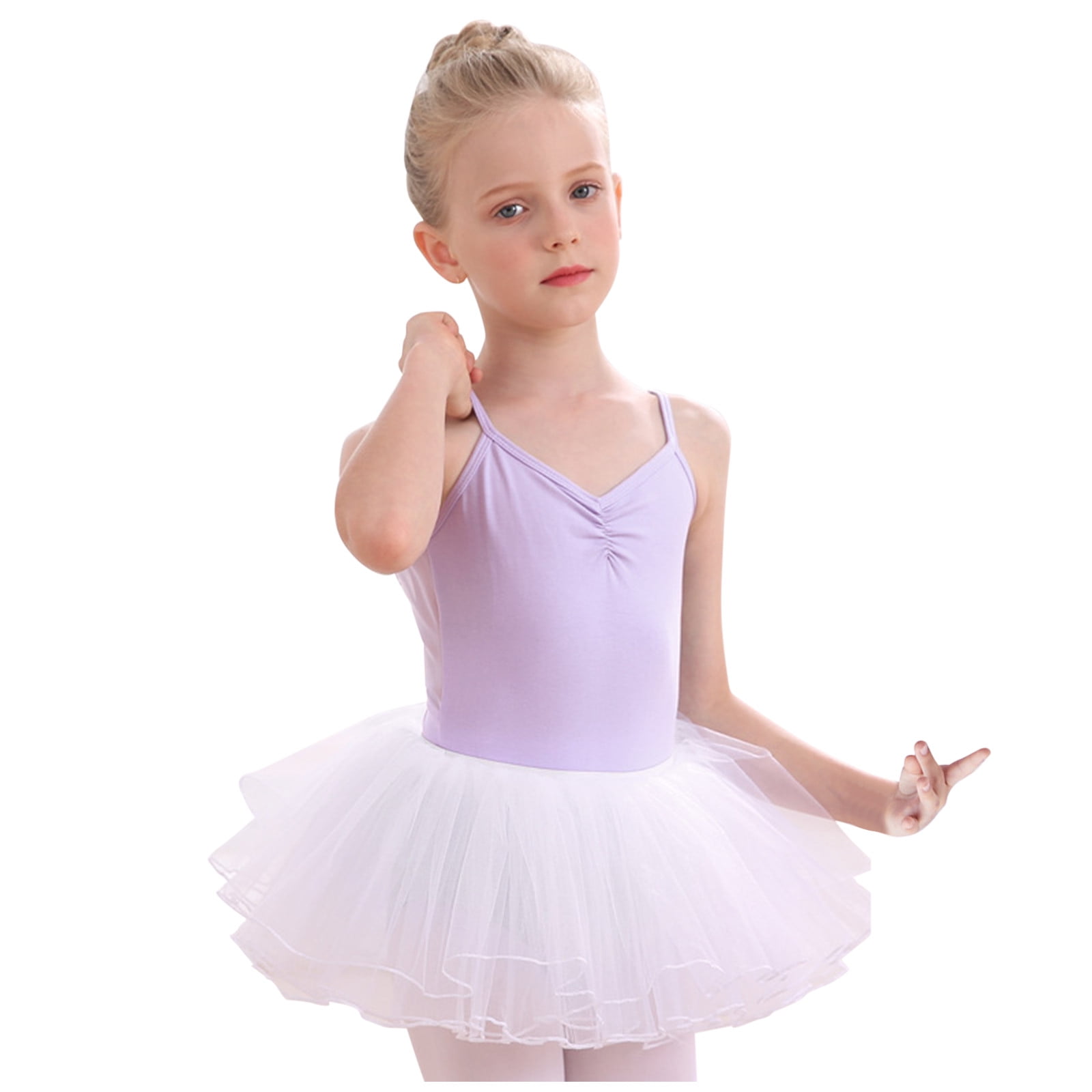 AJTQTH Dance Leotard Clothes 2PC Set for Girls Summer Sling Back ...