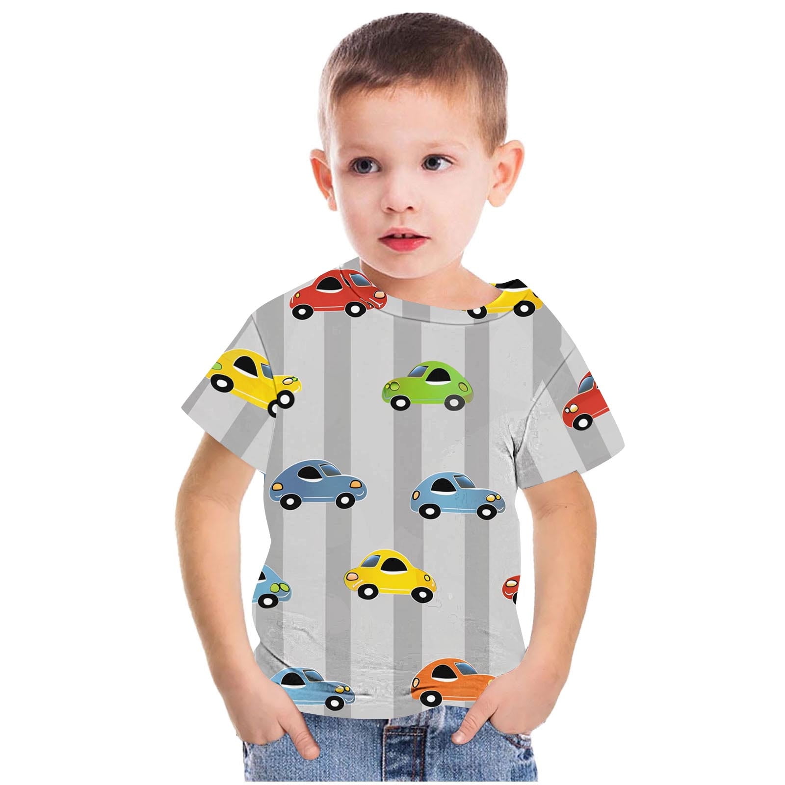 AJTQTH Kids Short Sleeve Tees Boys Girls Unisex Cute Cartoon Graphic ...
