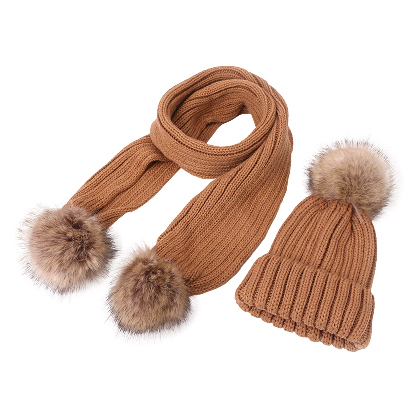 AJTQTH Kids Warm Clothes Set Girls Boys Cable Knitting Cotton Long ...