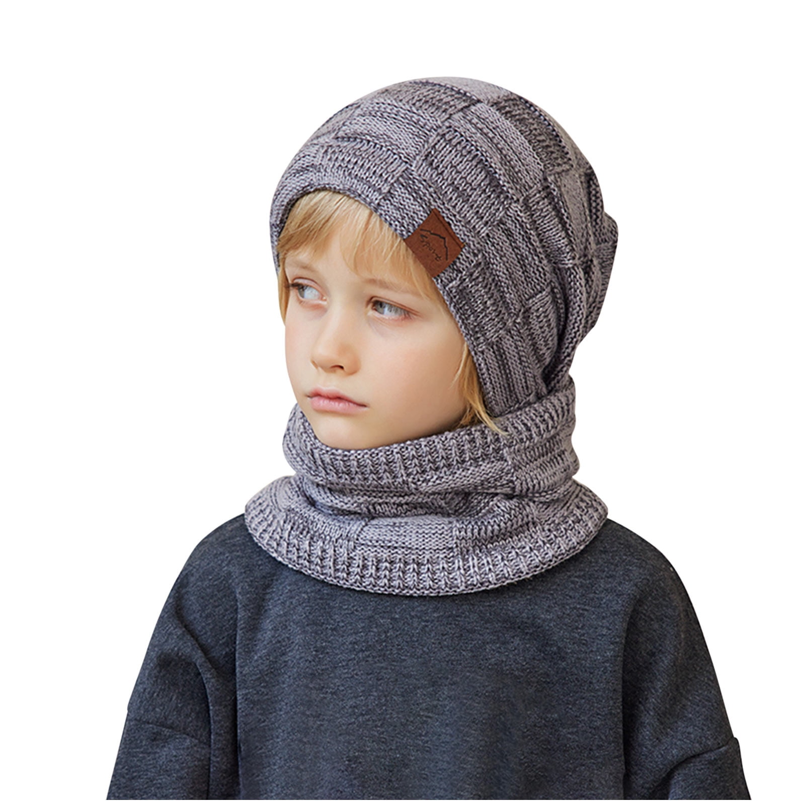 AJTQTH Kids Winter Clothes Set Toddler Unisex Cute Knitting Fold Beanie ...