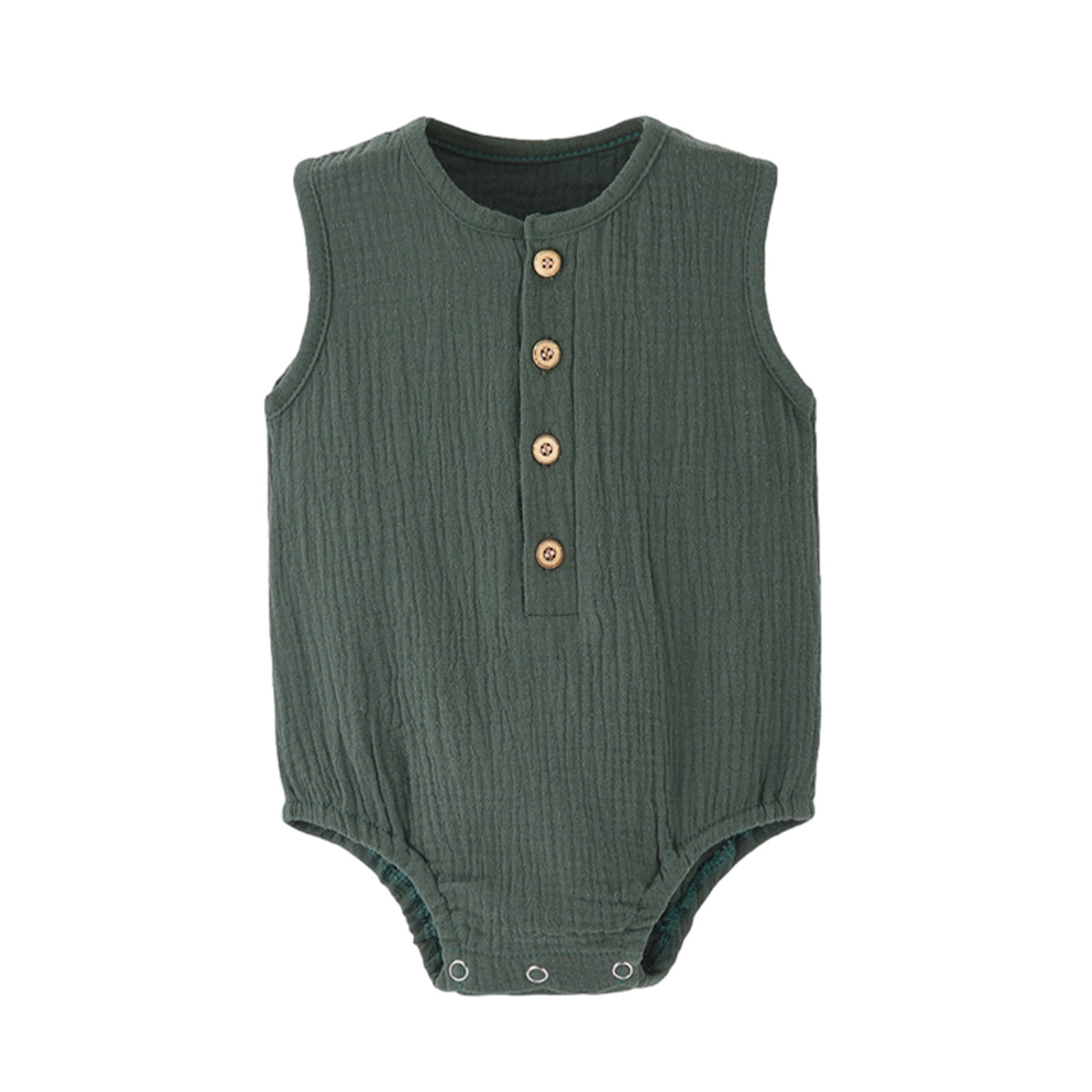 AJTQTH Romper for Infant Baby Newborn One-Piece Cotton Linen Jumpsuit ...