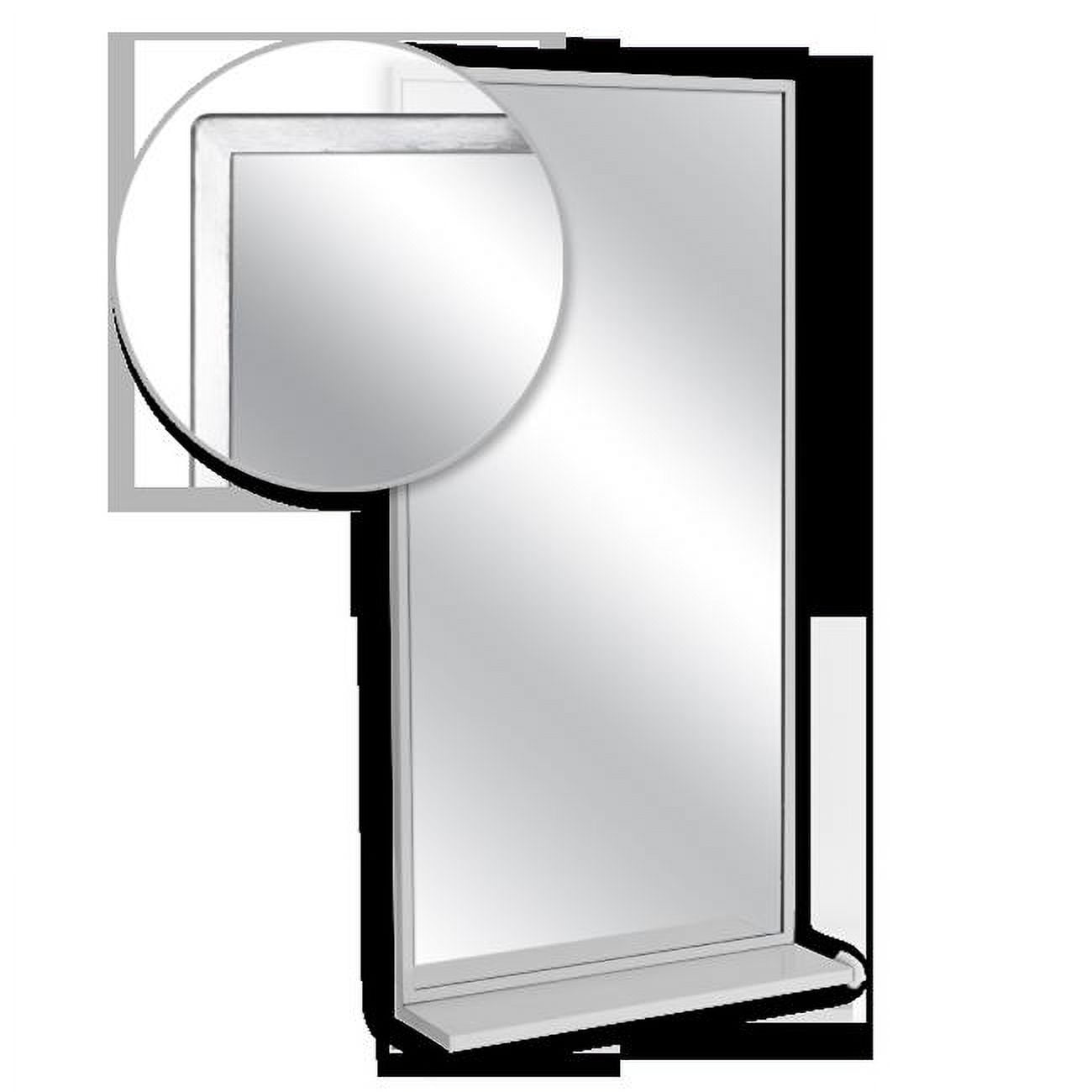 AJW U705-1836 Angle Frame Mirror & Mounted Shelf, Plate Glass Surface ...