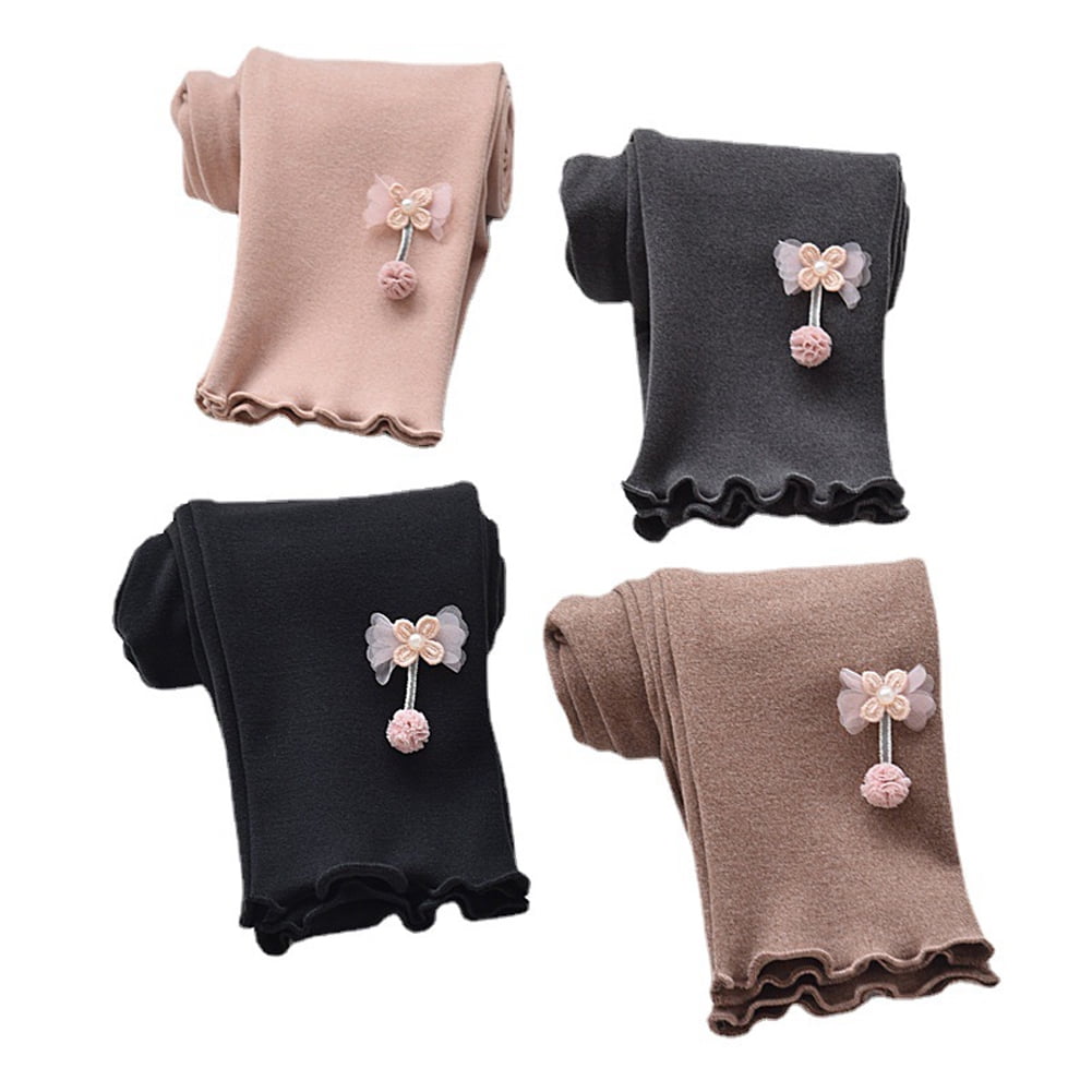 AJZIOJIRO 1-9Y Little Girls Footless Tights Cute Pants with Ruffle for ...