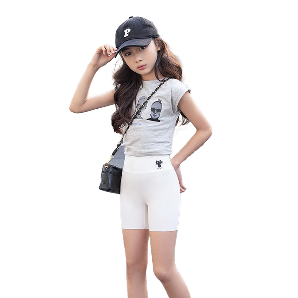 AJZIOJIRO 3-14Y Girls' Compression Spandex Shorts for Kids Toddler ...