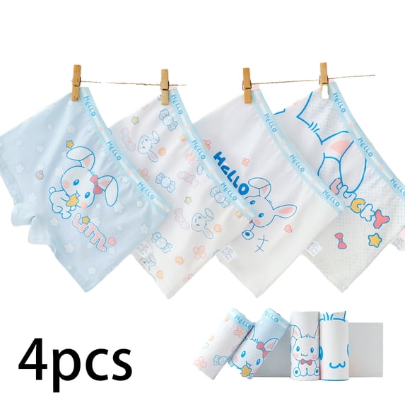 AJZIOJIRO 4PCS Kids Girls Soft Comfort Cotton Knickers Panties Baby ...