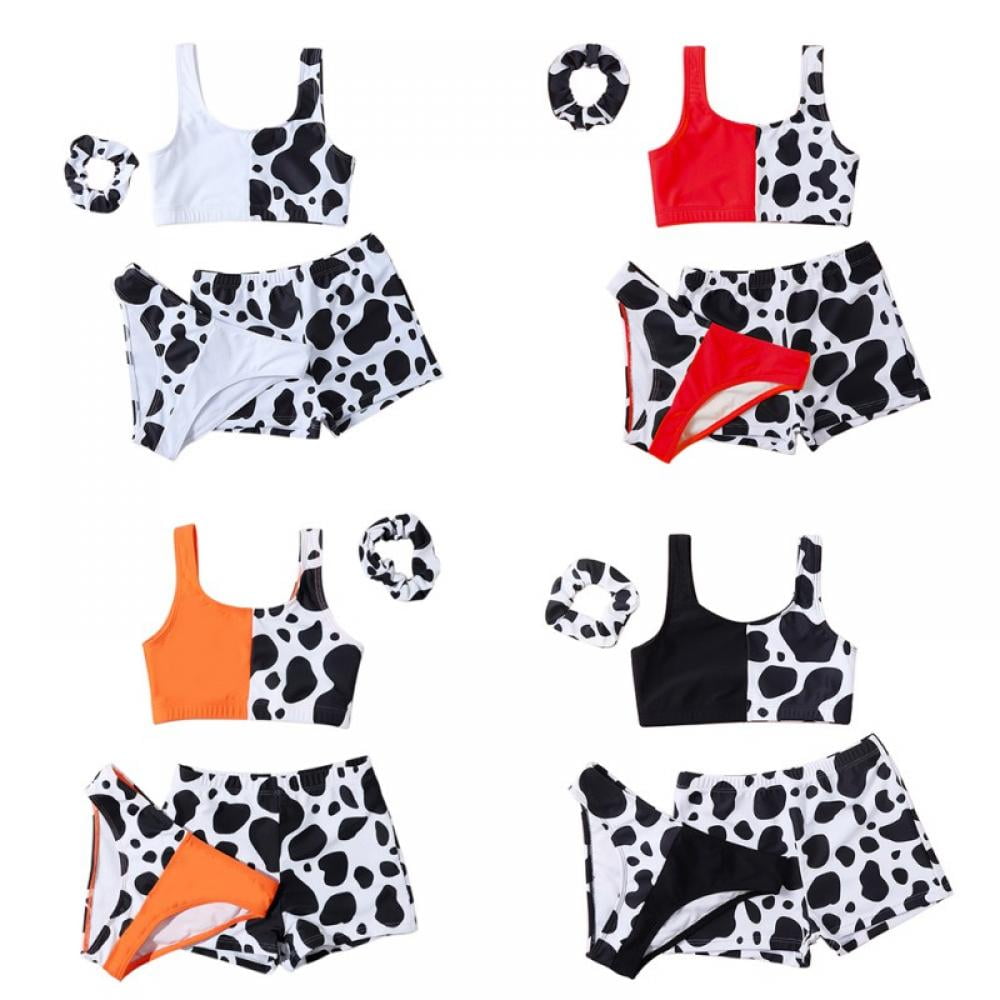 AJZIOJIRO 7-12Years Girl's 4 Piece Bathing Suit Swimswear Swimsuit with ...