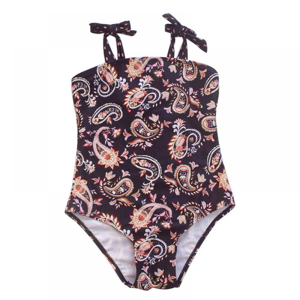 AJZIOJIRO Beach Bathing Suit One Piece Swimsuits for Girls’Ruffle ...