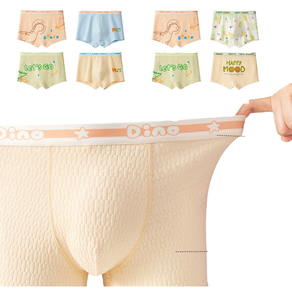 AJZIOJIRO Boys Underwear 4PC Organic Cotton No-Ride-Up Design Baby to ...