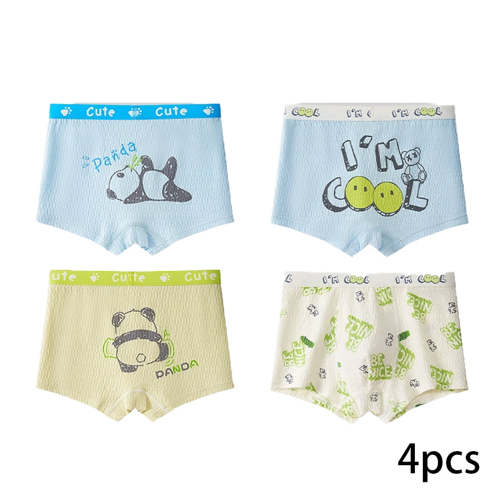 AJZIOJIRO Boys Underwear 4PC Organic Cotton No-Ride-Up Design Baby to ...