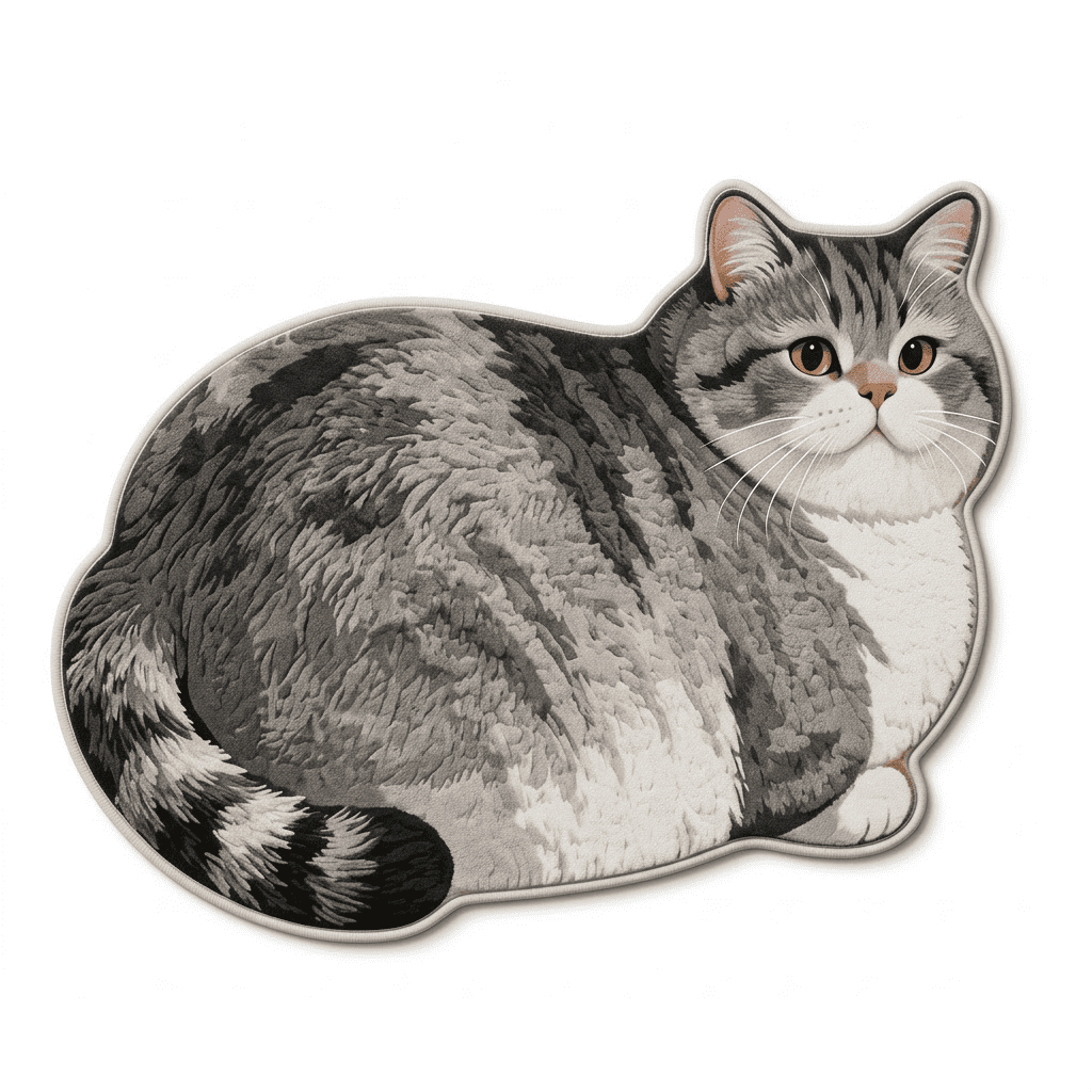 AJZIOJIRO Cute Cat Bath Mat, 3D Diatomaceous Earth Soft Shower Rug ...