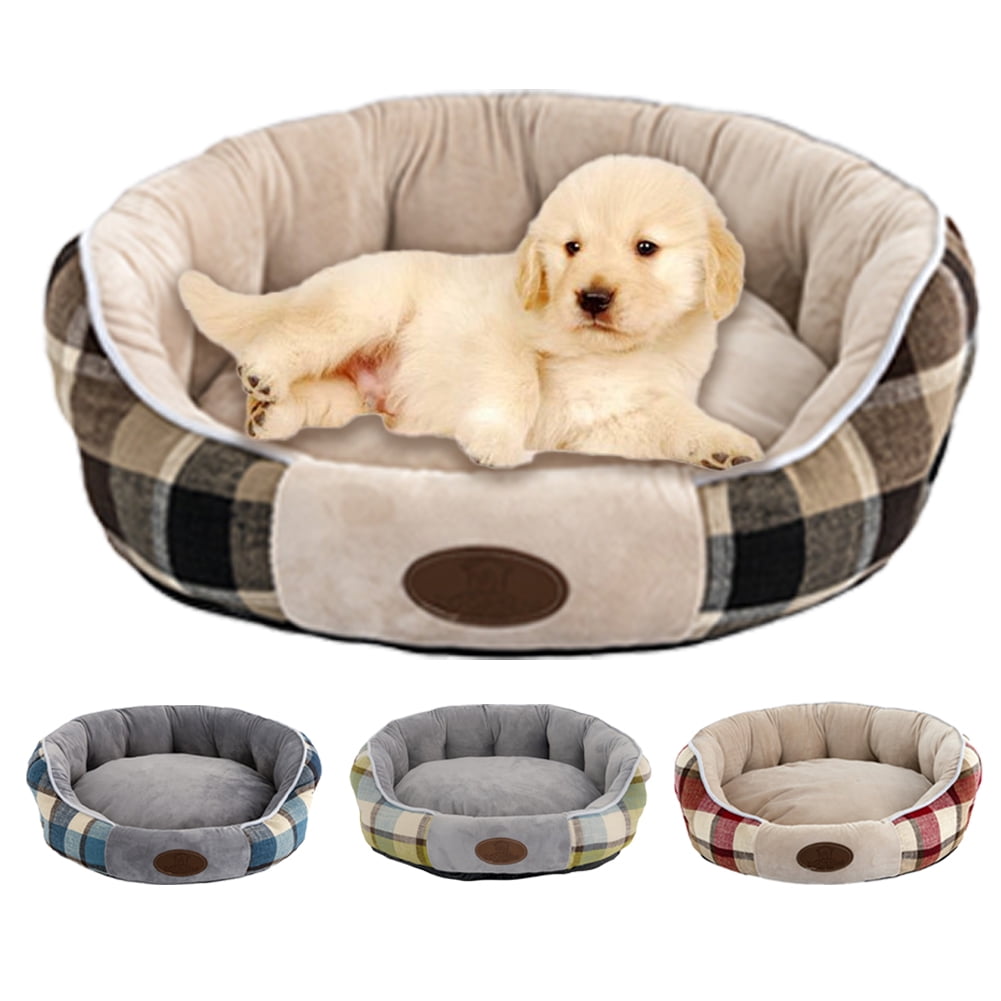 AJZIOJIRO Dogs Puppy Bed Cats Bed Pretty Plaid Elevated Dog with Slip ...