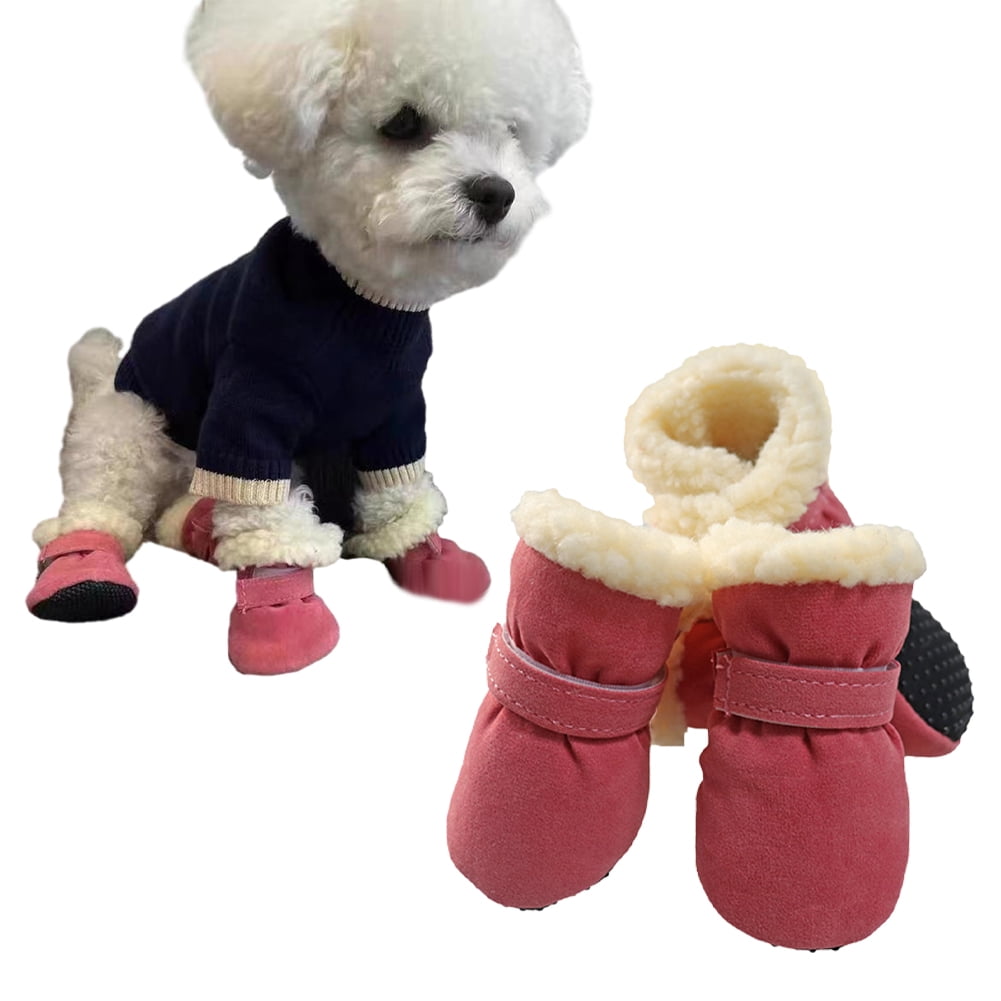 AJZIOJIRO Dogs Shoes ,Cozy Anti-Slip Dogs Boots for Winter Dogs Puppy ...