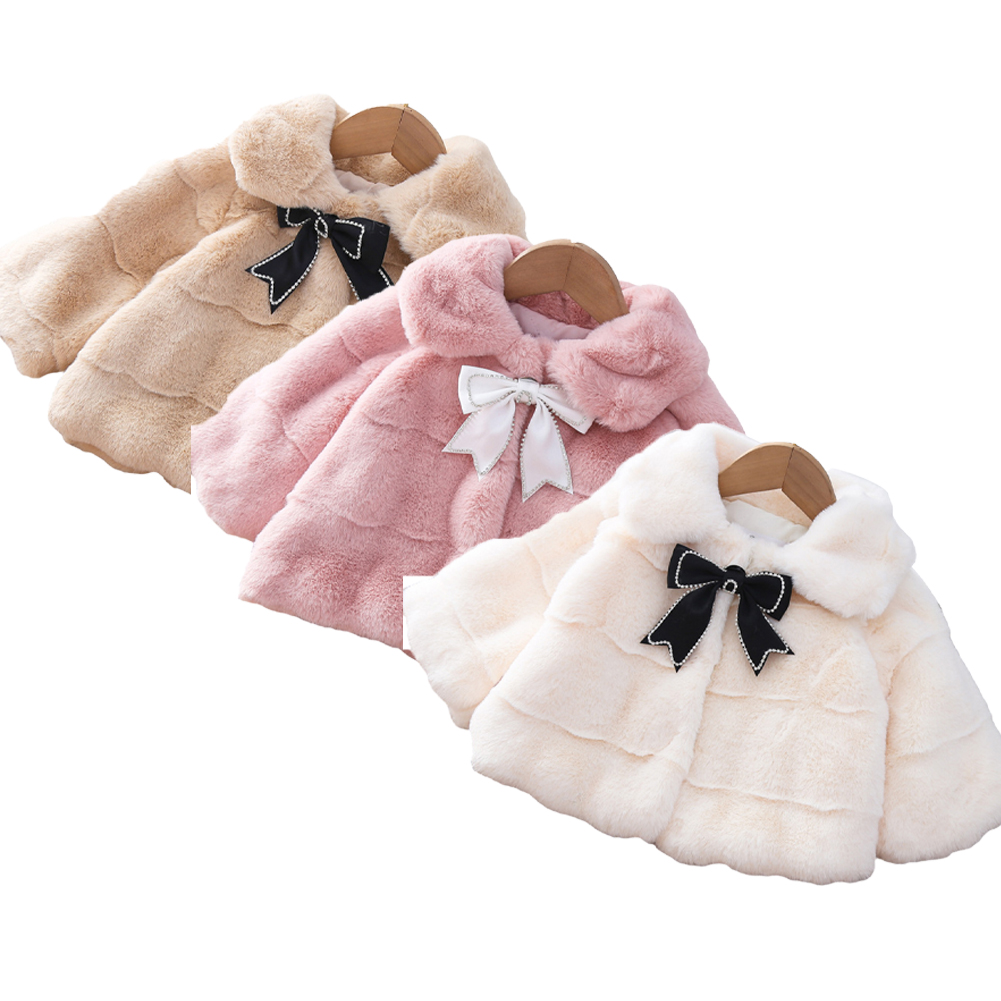 AJZIOJIRO Infant Baby Girls Winter Fuzzy Cape Coats for Toddler Plush ...